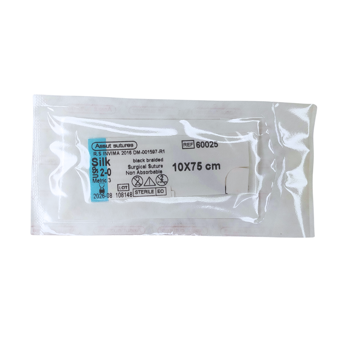SILK BLACK BRAIDED USP 2-0 METRIC 3 ASSUT SUTURES X UND – PYP Vida