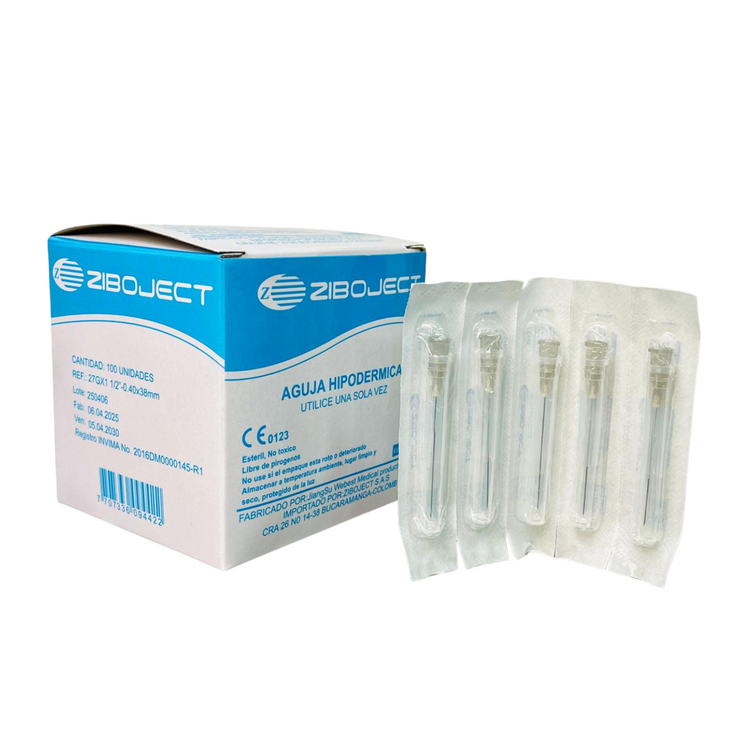 Aguja Hipodérmica Ziboject Caja x100 – PYP Vida
