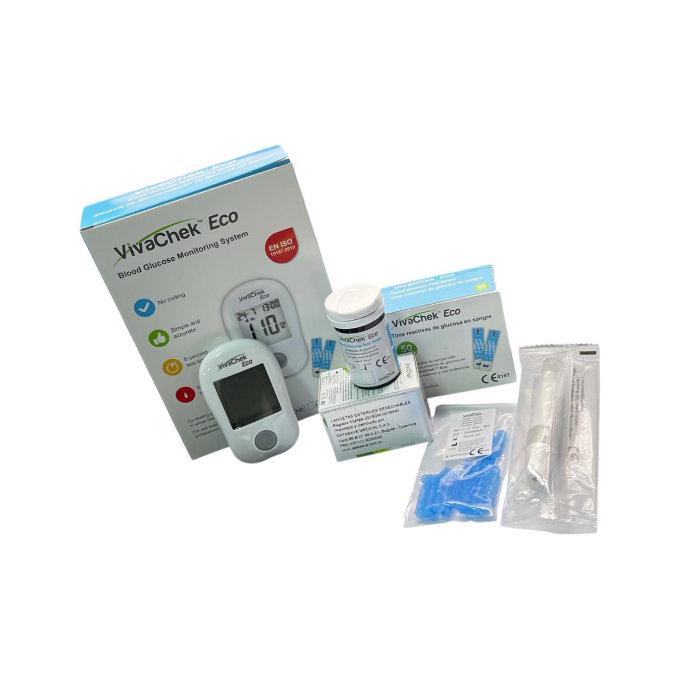 Glucometro VivaChek Eco con Tiras Reactivas y Lancetas – PYP Vida