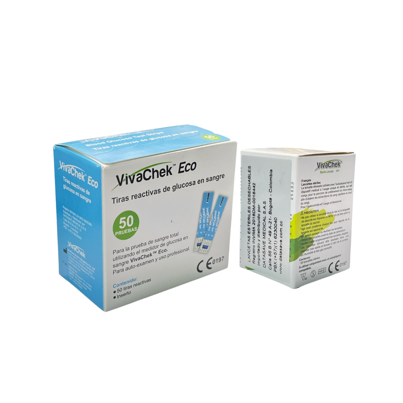 Kit 50 Tiras Reactivas y 50 Lancetas VivaChek Eco – PYP Vida