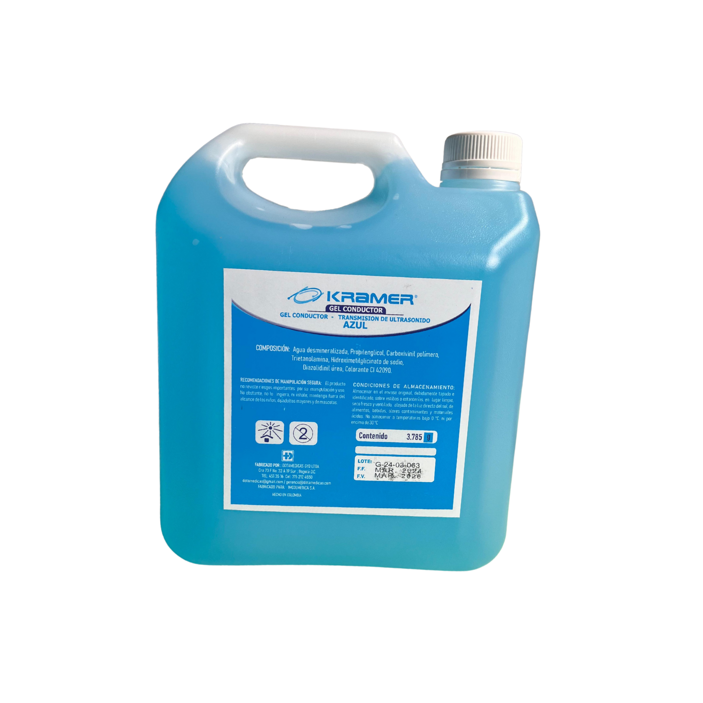 Gel Conductor para Ultrasonido – Galón (Kramer) – PYP Vida