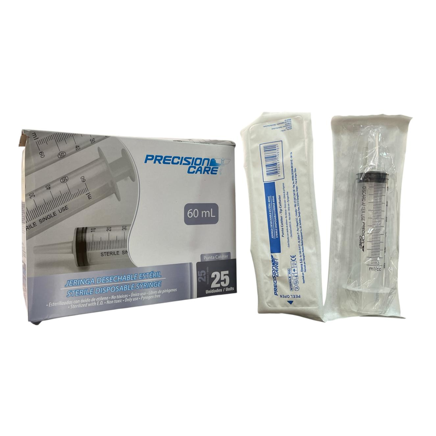 Jeringa Desechable Estéril 60 mL Punta Catéter Precision Care – PYP Vida