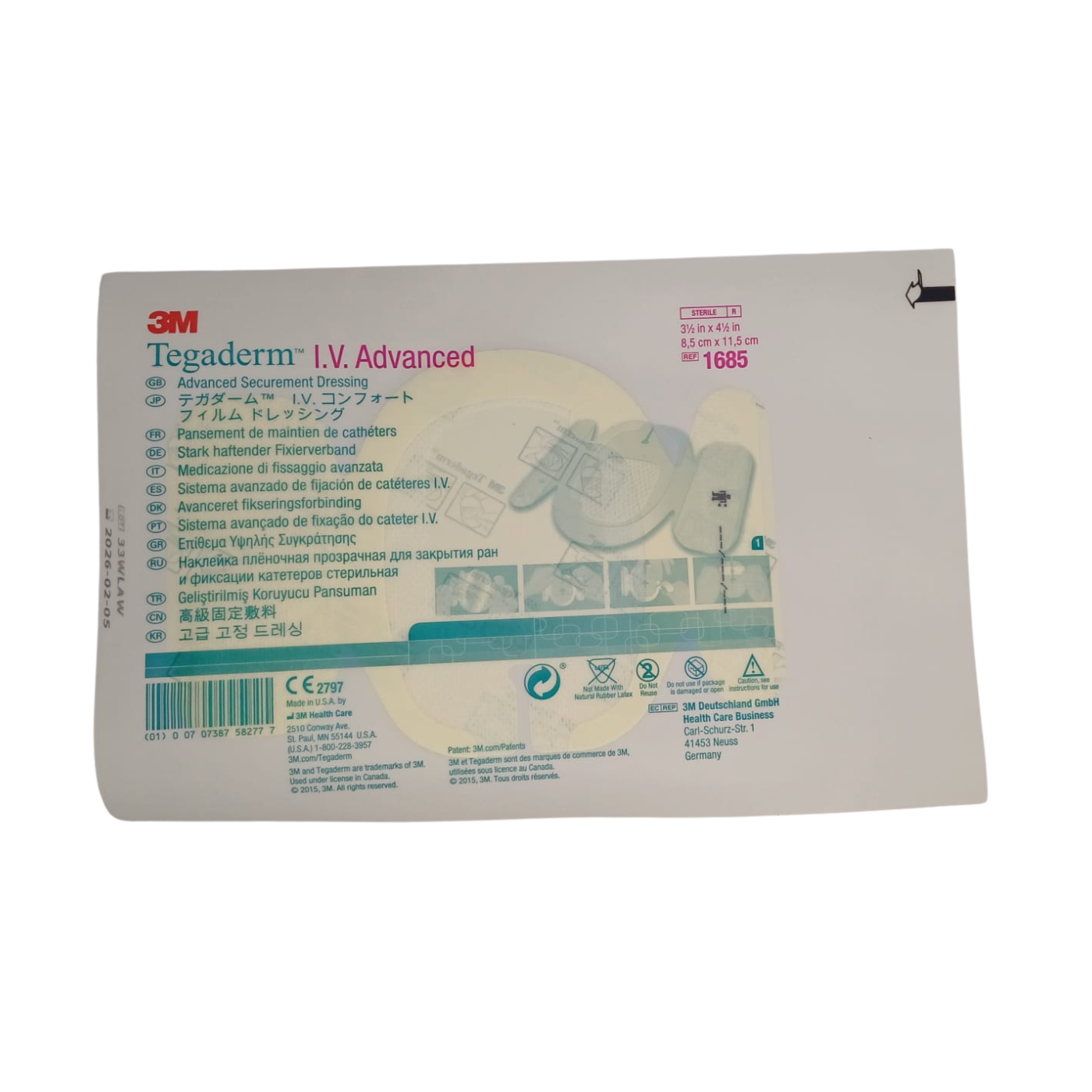 TEGADERM IV Advanced ref 1685 8.5 X 11.5cm aposito esteril transparent ...