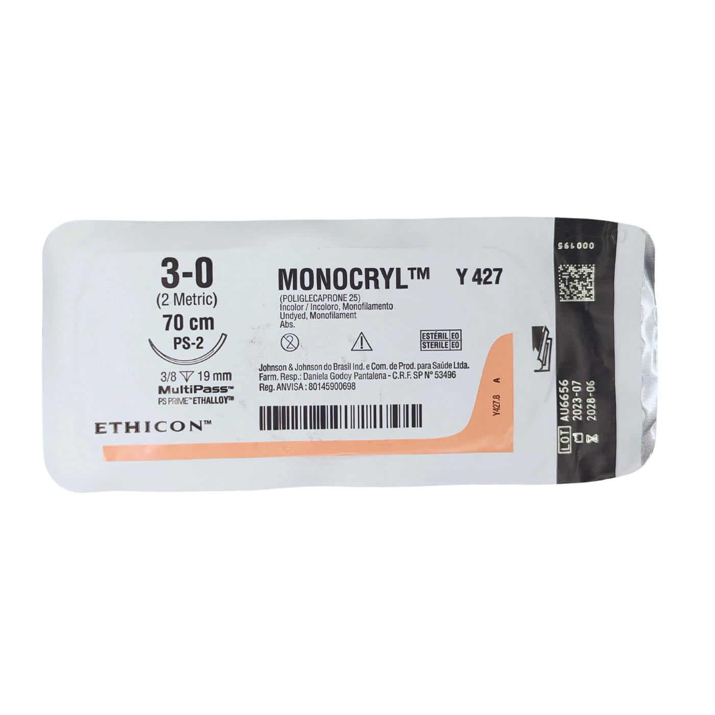 MONOCRYL 3-0 70CM PS-2 ETHICON SOBRE X 1UND – PYP Vida