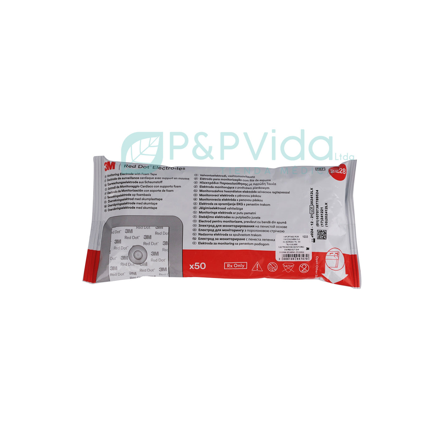 Electrodo para monitoreo ECG 3M Paquete x 50uund – PYP Vida
